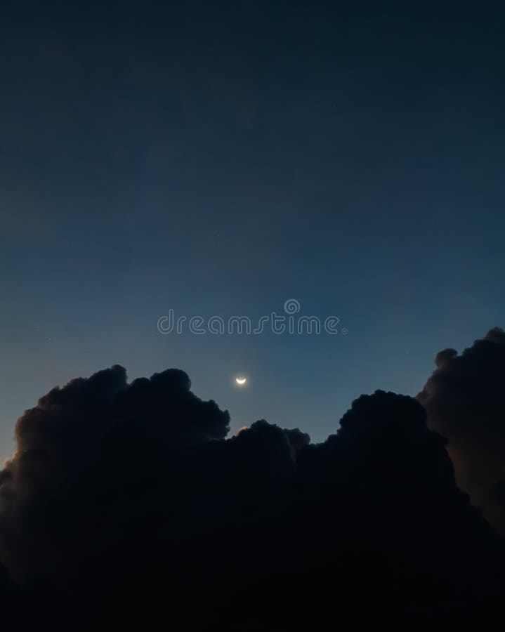 Half Moon in the Midnight,astro Photography Stock Image - Image of ...