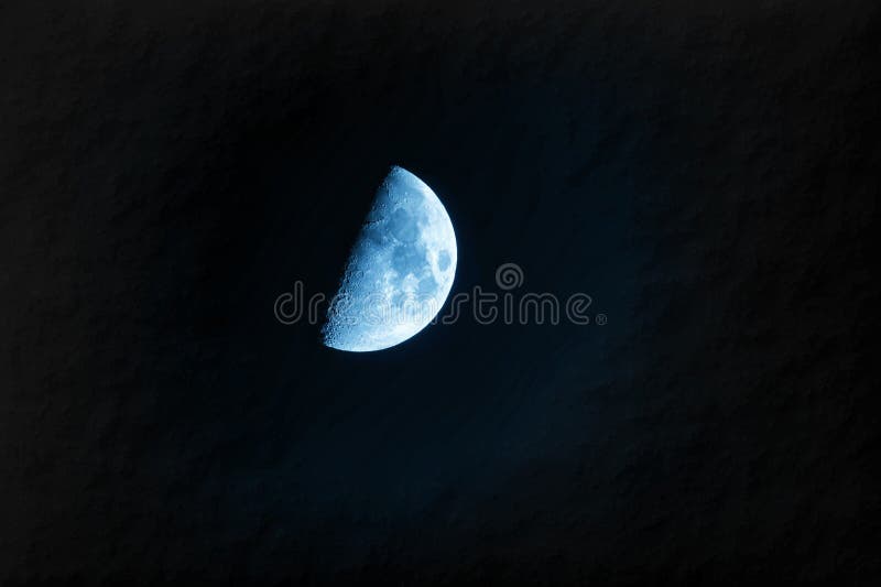 Half moon at midnight sky stock photo. Image of midnight - 323850176