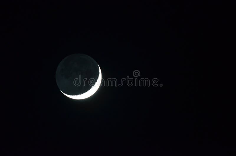 Half moon at night stock photo. Image of moon, night - 272981518