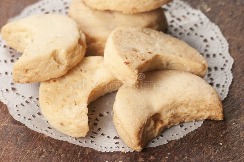 Half Moon Pastry with Peanut Stock Image - Image of collection, close ...