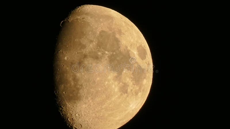 Half Moon, Moon Phases. Prores422. Stock Footage - Video of space ...
