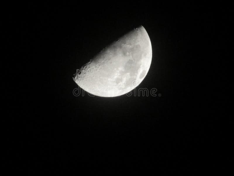The Half Moon& X27;s Texture is Clearly Visible with Maximum Zoom Stock ...
