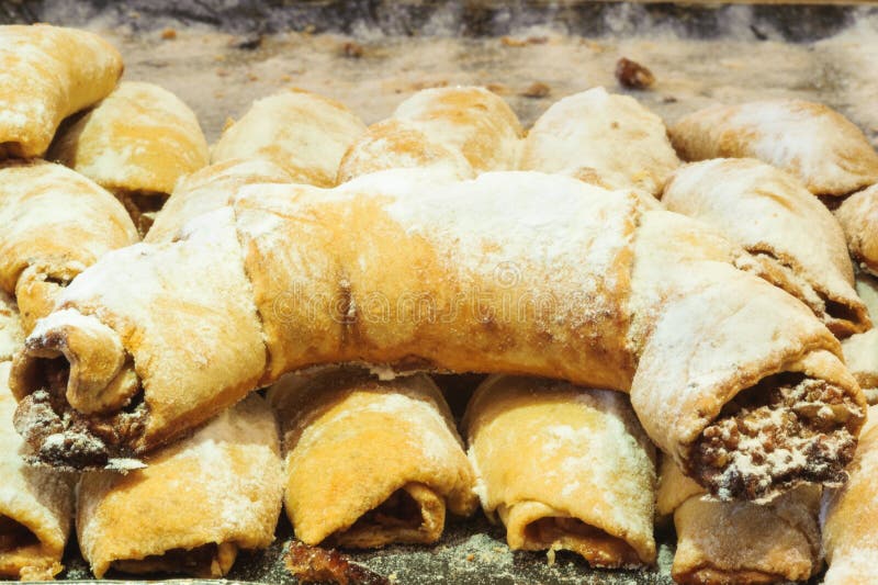 Half Moon Savory Pastry with Powdered Sugar Turkish Ay Coregi Stock ...