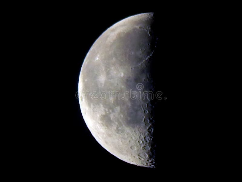 Half moon in the sky stock photo. Image of astronomy - 82895430
