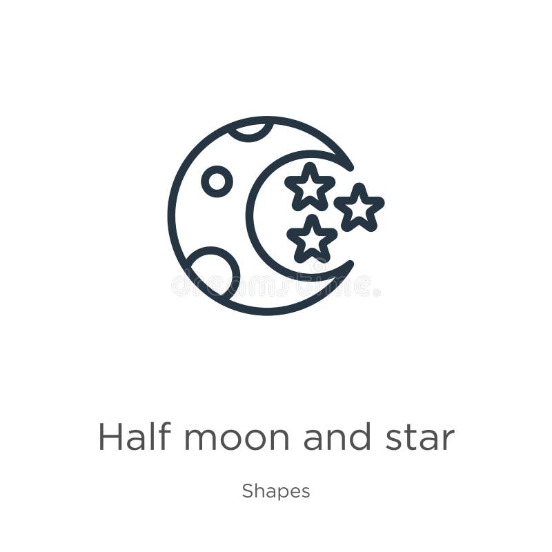 Half Moon Outline Stock Illustrations – 1,740 Half Moon Outline Stock ...