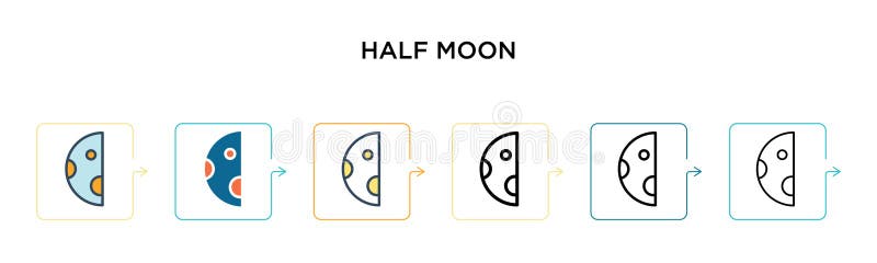 Half Moon Outline Stock Illustrations – 1,596 Half Moon Outline Stock ...