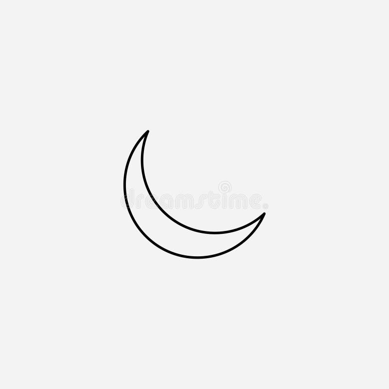 Half Moon Vector Icon Sign Symbol Stock Vector - Illustration of icon ...