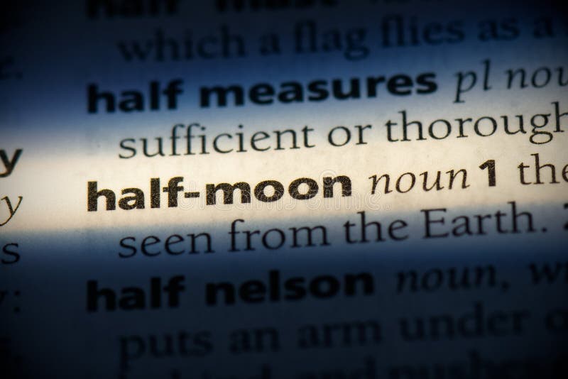 Half-moon stock image. Image of dictionary, reference - 161576709
