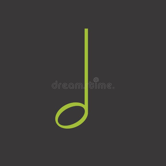 Half music note stock illustration. Illustration of icon - 73909099