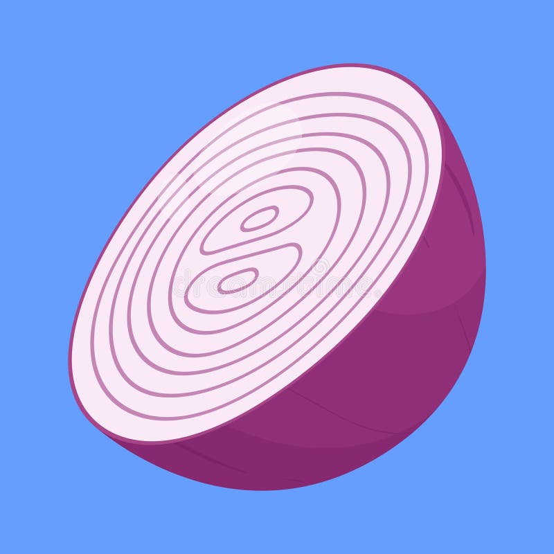 Half Onion Vegetable Icon Vector. Half Onion Vector Stock Vector ...