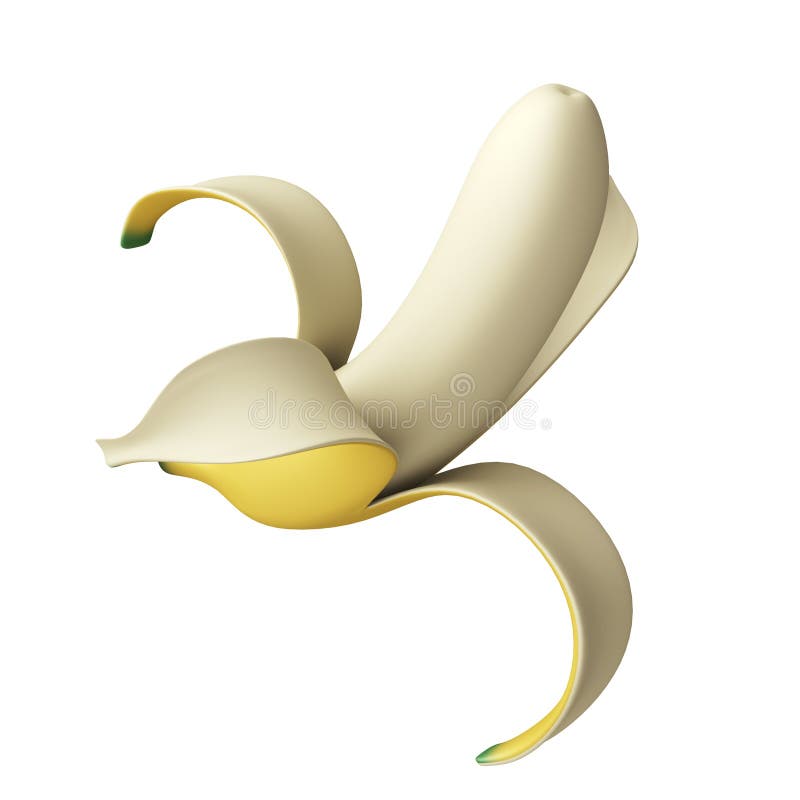 Half open banana stock illustration. Illustration of sweet - 38306237