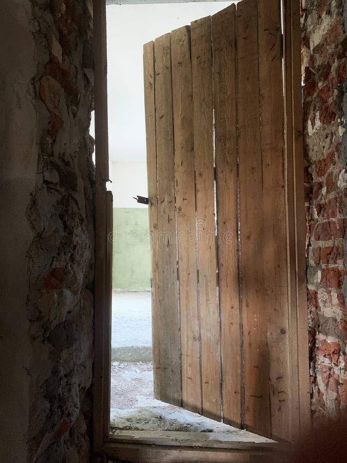 Half open door stock image. Image of fear, staircase - 251177467