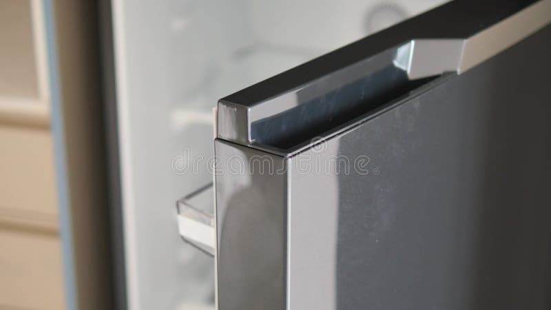 Half Open Fridge with Food and Vegetables , Stock Video - Video of ...