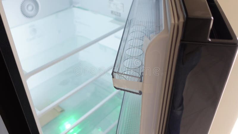 Half Open Fridge with Food and Vegetables , Stock Video - Video of ...