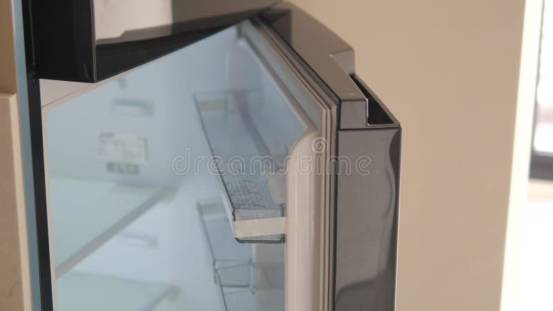 Half Open Fridge with Food and Vegetables , Stock Video - Video of ...