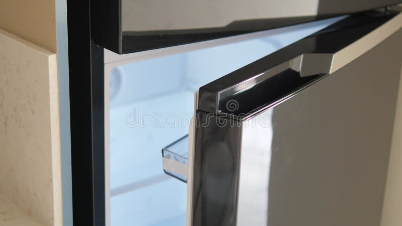 Half Open Fridge with Food and Vegetables , Stock Footage - Video of ...