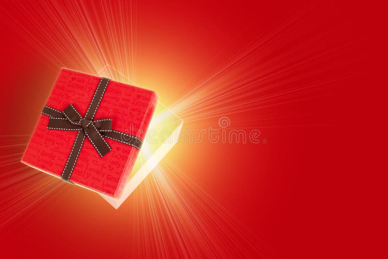 Half open gift box stock photo. Image of glow, holiday - 28961016