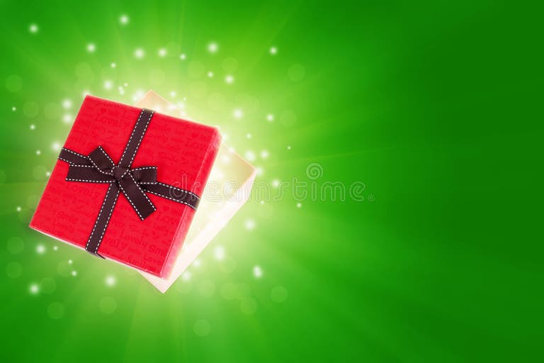 Half open gift box stock image. Image of fireworks, decoration - 35643725