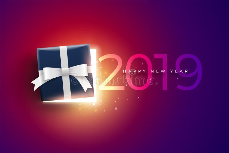 Half Open Gift Box with Magical Lights Stock Vector - Illustration of ...