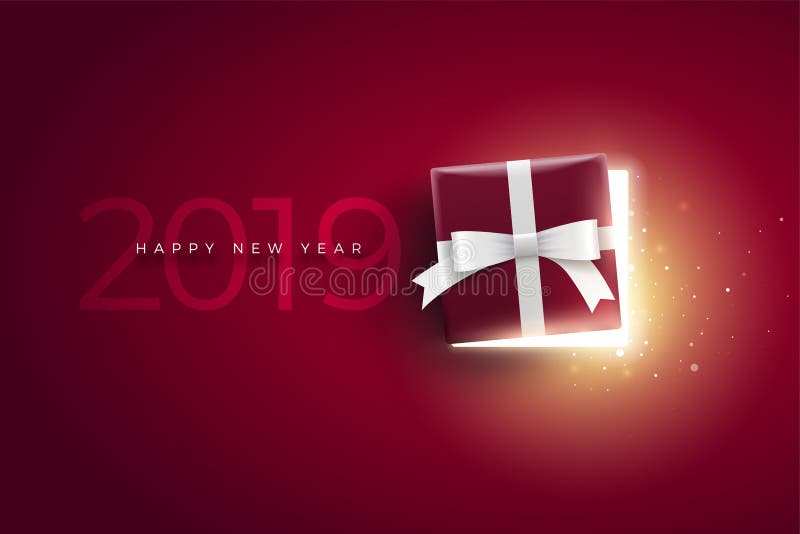 Half Open Gift Box with Magical Lights Stock Vector - Illustration of ...