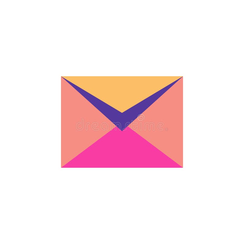 Half Open Postal Envelope on White Background Stock Vector ...