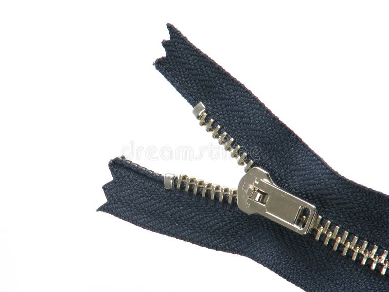 Ritssluiting half open stock foto. Image of naaien, metaal - 5275648