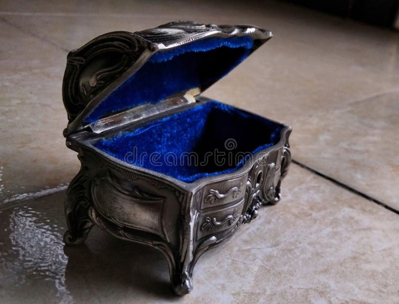 Half Open Treasure Chest with Embellishments Stock Image - Image of ...