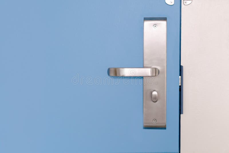 Half Opened Door To a Living Room. Door Handle, Door Lock Stock Image ...