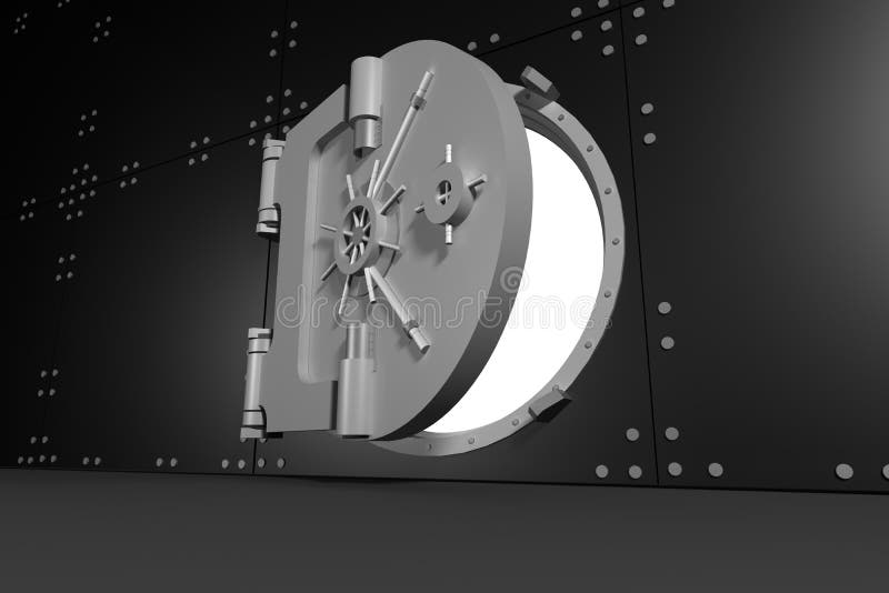 Half opened safe stock illustration. Illustration of safe - 35791341