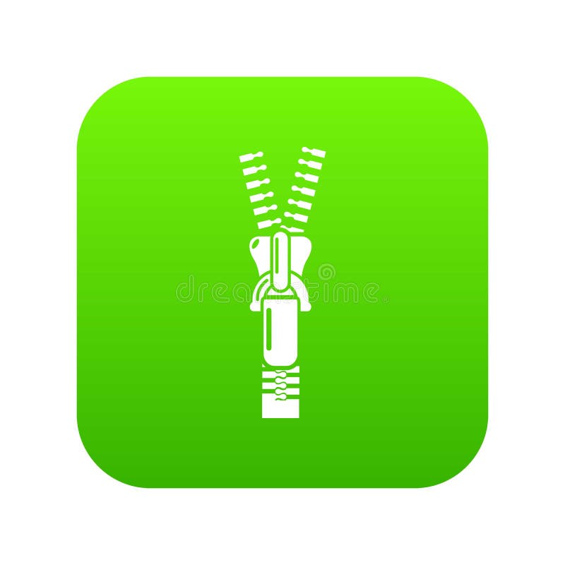 Half Opened Zip Icon, Simple Style Stock Vector - Illustration of logo ...