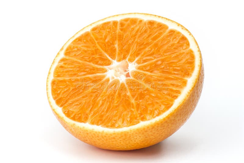 Half Orange Fruit Isolated. with Clipping Path Stock Image - Image of ...