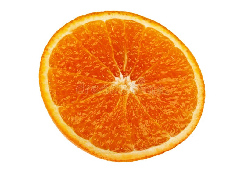Half Orange Fruit on White Background Stock Image - Image of fresh ...