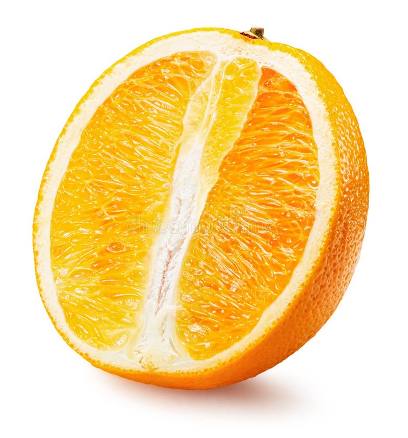 Half of Orange Isolated on the White Background. Clipping Path Stock ...