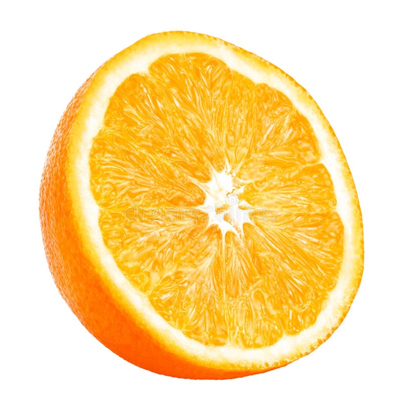 Half Of Orange Isolated On A White Background Stock Photo - Image of ...