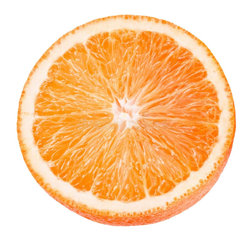 Half of Orange Isolated on a White Background Stock Photo - Image of ...