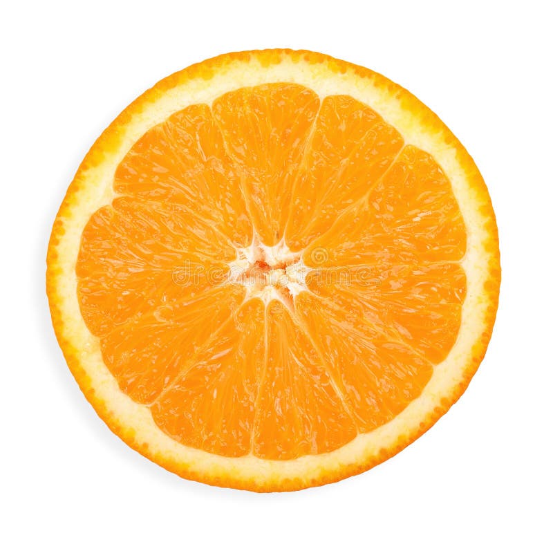Half Orange Isolated on White Clipping Path Stock Photo - Image of ...
