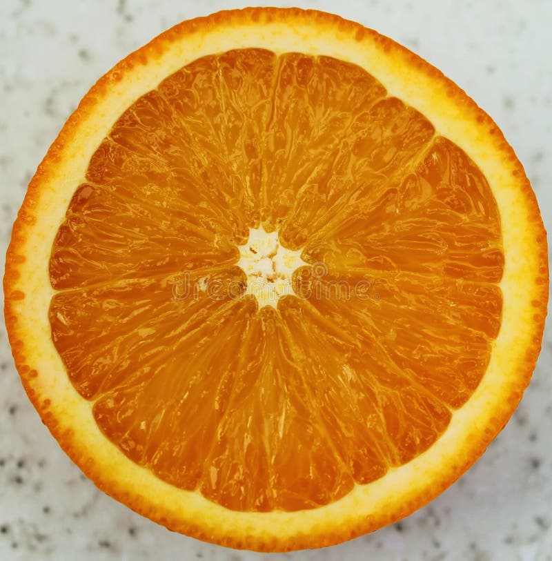 Half an Orange Looks Very Beautiful in the Sun. Stock Image - Image of ...
