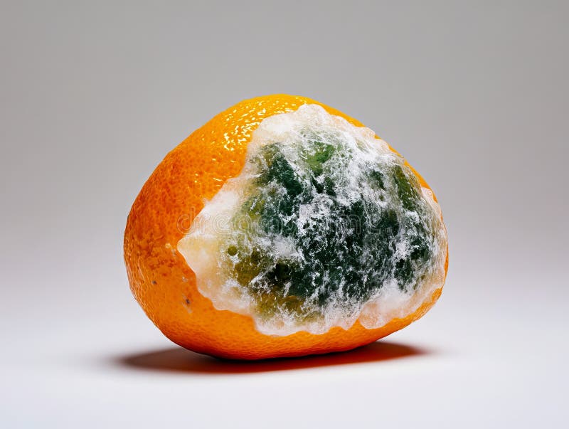 A Half of an Orange with Mold on it Stock Image - Image of point, areas ...