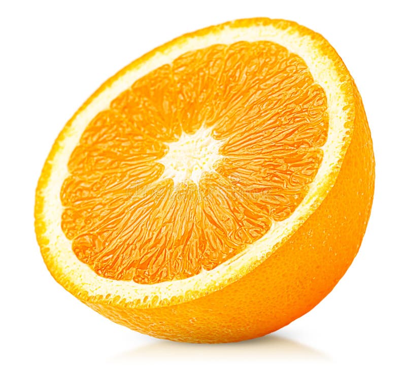 Half an orange stock photo. Image of ripe, front, white - 249428370