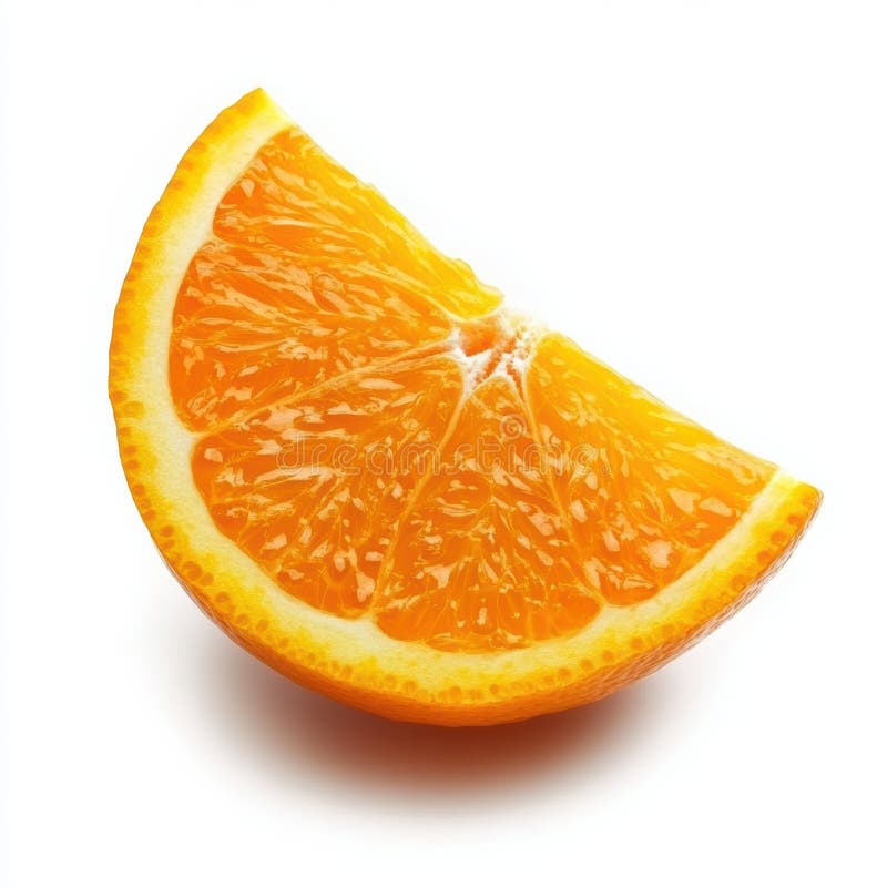 Half an Orange Rests on a Clean White Surface, Showcasing Its Vibrant ...