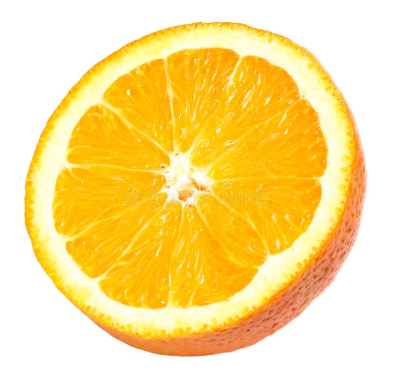 Half Orange Section Isolated Stock Image - Image of closeup, ripe: 38432795
