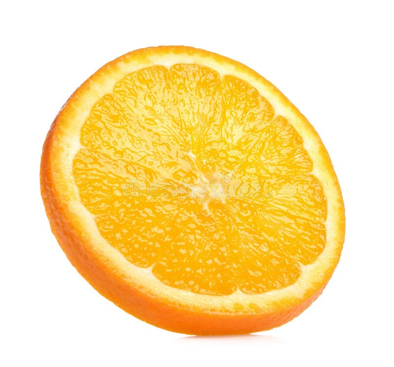 Half Orange Isolated on White Clipping Path Stock Photo - Image of ...