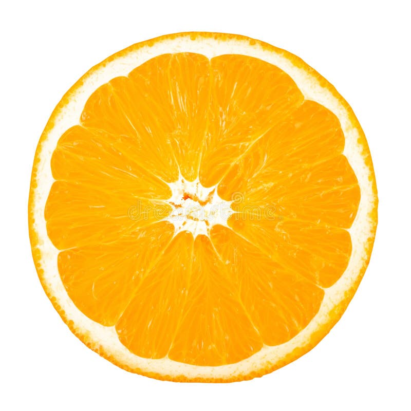 Half of an Orange Isolated on a White Background Stock Image - Image of ...