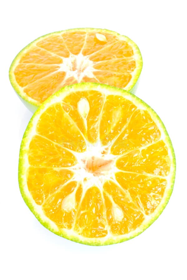 Half Orange on White Background Stock Image - Image of refreshing ...
