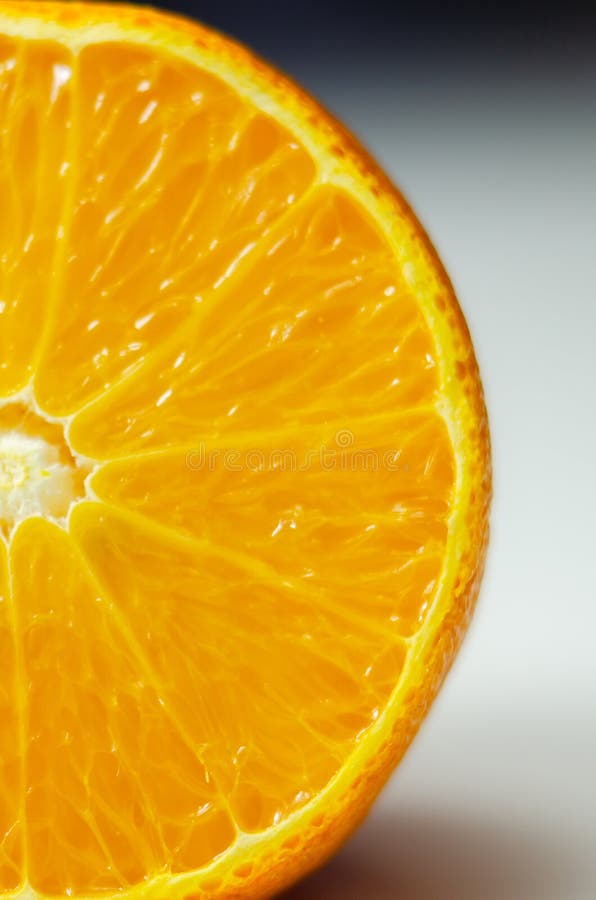 A Half of Orange with the White Part of the Fruit Visible Stock Image ...