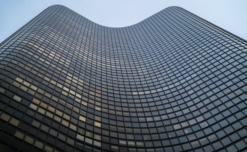 Half-oval Shaped Skyskraper Stock Photo - Image of apartments ...