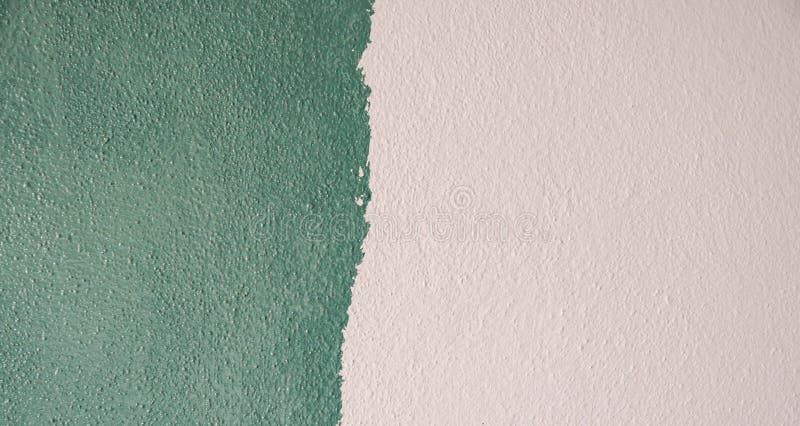 Half Painted Color Wall by Paint Brush Stock Image - Image of modern ...