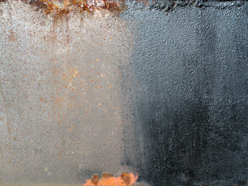 A Half Painted Sheet of Rust Texture Steel. Stock Photo - Image of rust ...
