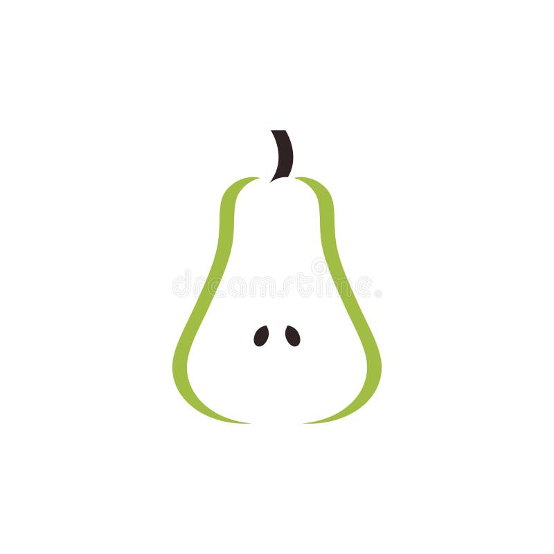 Half Pear Cut Logo Vector Icon Design Stock Vector - Illustration of ...