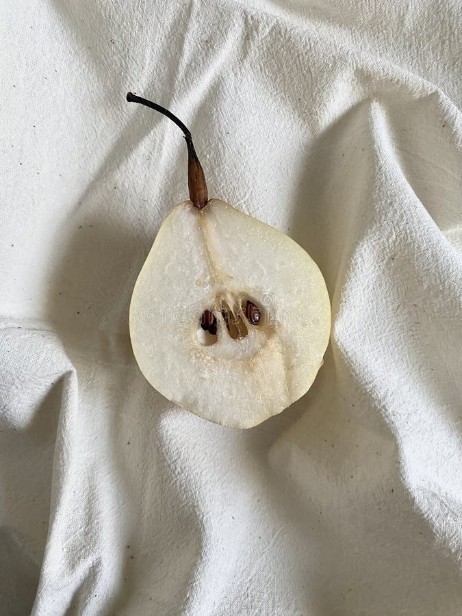 Half a pear stock image. Image of minimalist, light - 299980785